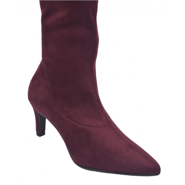 Botas Borgonha Licra, 1238- Brenda Zaro - 32-33 34 35 | Sapatinhos