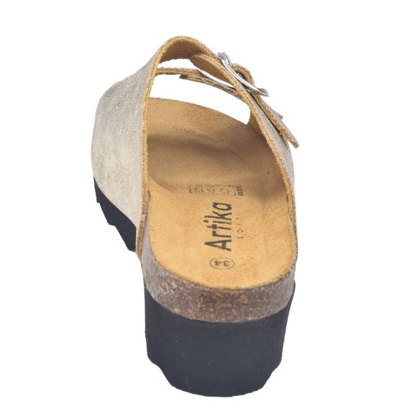 Mules Ajustables, Cuir Or, Gravé Taille 34-35 | Petits Souliers